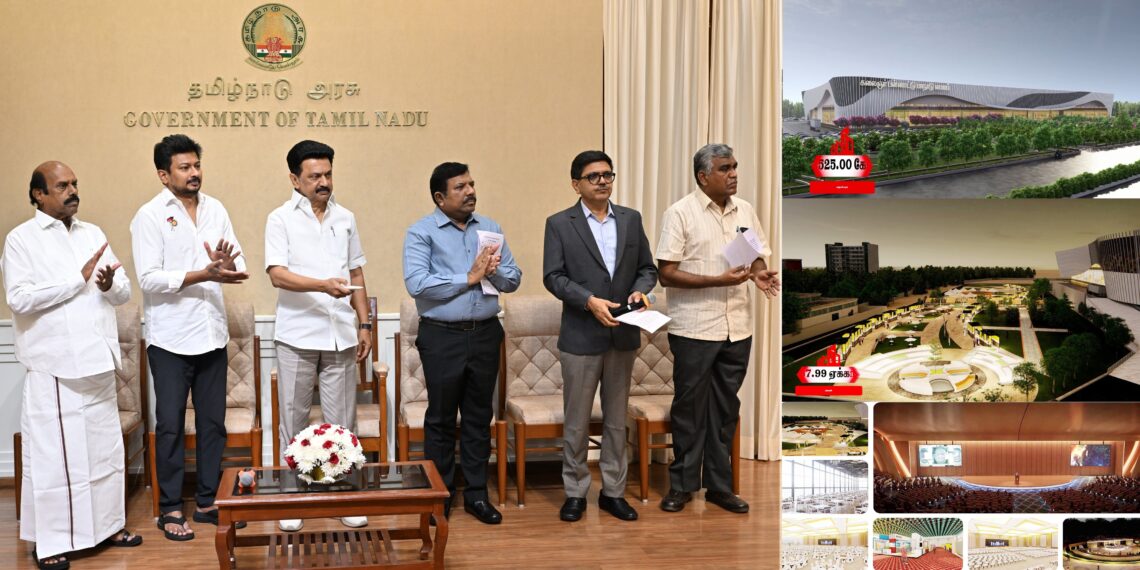 CM Stalin lays foundation stone for Kalaignar International Convention ...